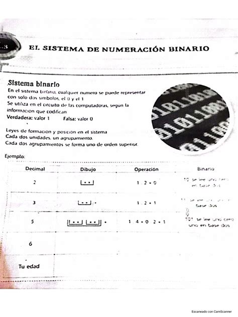 Sistema De Numeración Binario Pdf