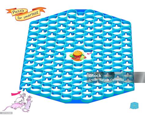 최고의 미로 쥐가 햄버거로 가는 길을 찾도록 도와줄 수 있습니까 어린이와 성인을 위한 논리 퍼즐 게임 미로와 함께 두뇌 티저 책 교육 페이지 어린이 활동 시트 벡터 일러스트