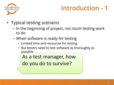 HCMC STC Jan Risk Based Software Testing Approaches PDF Educational Assessment