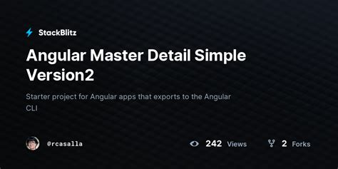 Angular Master Detail Simple Version2 StackBlitz