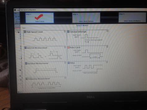 High Speed Input Setup Page