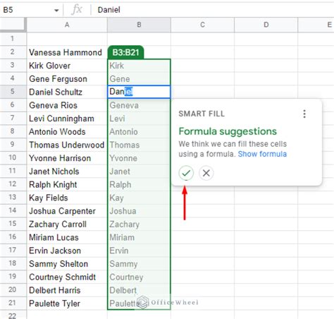 Google Sheets Smart Fill Recognize And Autocomplete Patterns A Complete Guide OfficeWheel