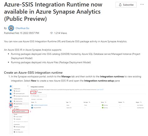 Azure Ssis Integration Runtime Now Available In Azure Synapse Analytics