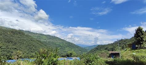 나무와 언덕 위의 건물이있는 녹색 계곡 사진 Unsplash의 무료 미적 배경 이미지