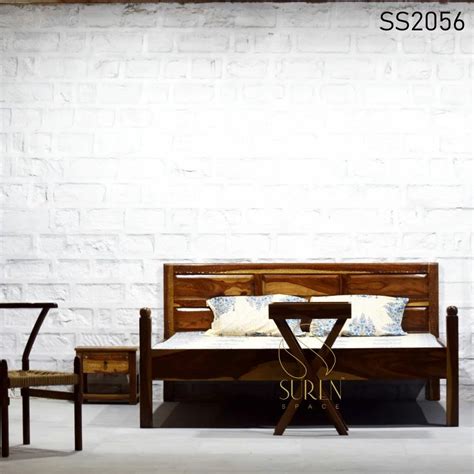 Indian Simple Wooden Bed Designs Indian Rosewood Natural Finish Resort