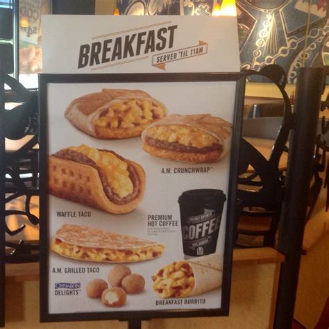 Taco Bell Breakfast Menu Waffle