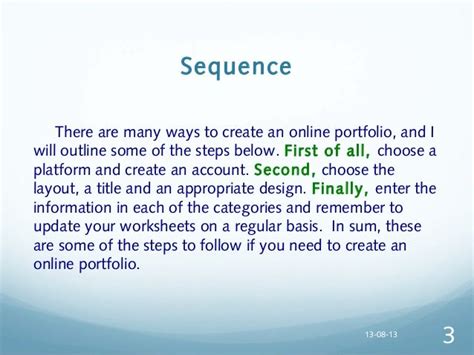Paragraph Writing Sequence Process