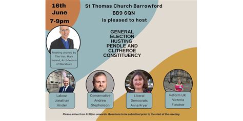 Pendle And Clitheroe Constituency Husting News St Anne A Church Near You