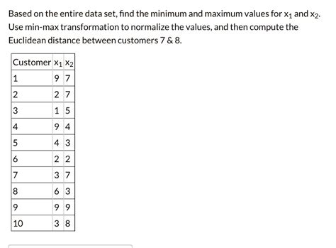 Video Solution Based On The Entire Data Set Find The Minimum And