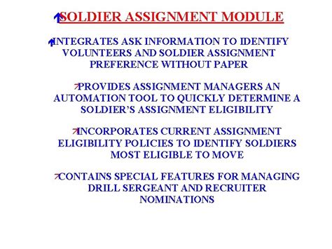 Assignment Satisfaction Key Ask Soldier Satisfaction Module Sam