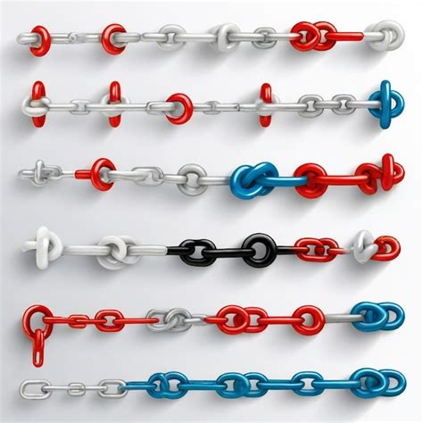 Linked Vector Set White Background Isolated A High Premium Ai Generated Vector