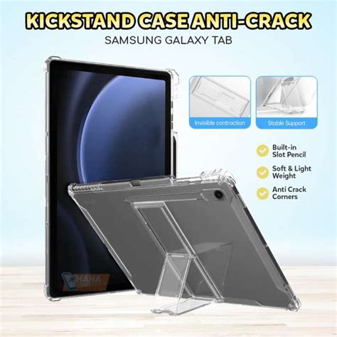 Promo Samsung Tab A A S Fe Fe Anti Crack Soft Case Stand Clear Silicone Diskon Di