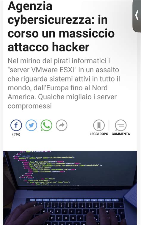 Italian News About An Hacker Attack That Obviously Contains Random Html