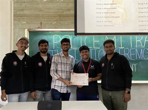 Awarded As Best Volunteer For Police Mitra Social Activity Organized During Ganesh Utsav Yash