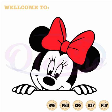 Cute Minnie Mouse Disney Character Svg File Silhouette Diy Craft