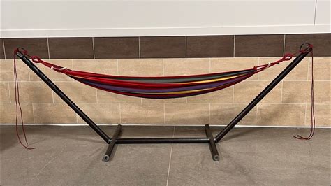 How To Build A Hammock Stand Out Of Steel Pipe Youtube
