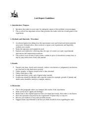 Lab Report Guidelines Doc Lab Report Guidelines 1 Introduction Purpose Introduce The Reader
