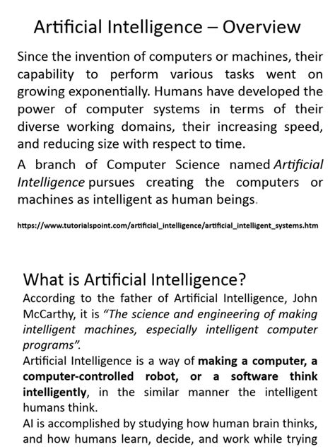 Artificial Intelligence Overview Download Free Pdf Artificial Intelligence Intelligence
