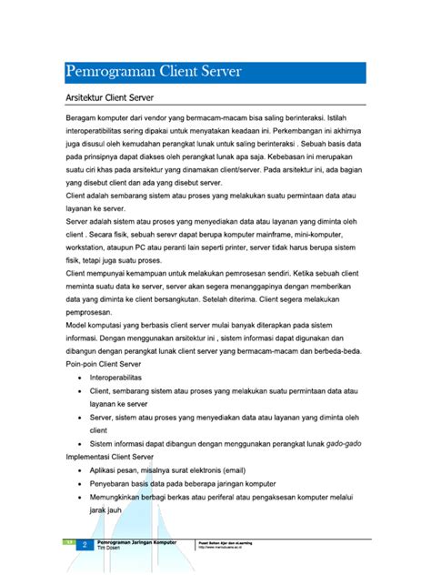 Modul 3 Pemrograman Jaringan Pdf