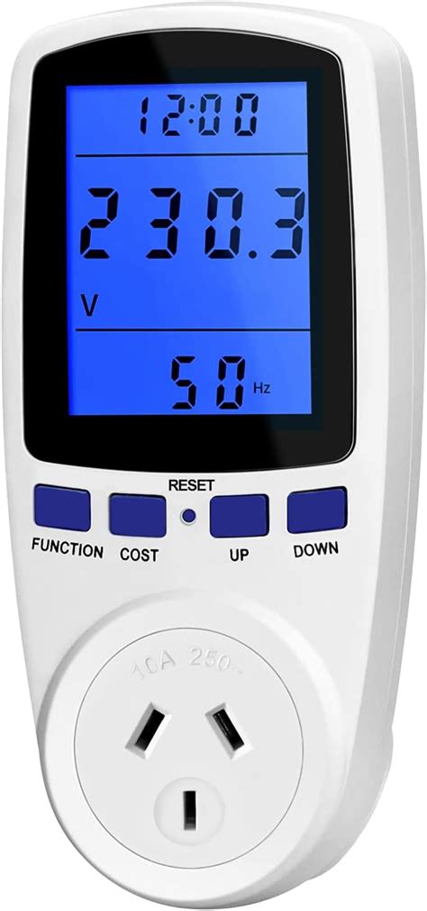 240v Plug Power Meter Energy Watt Voltage Amps Meter Consumption Energy