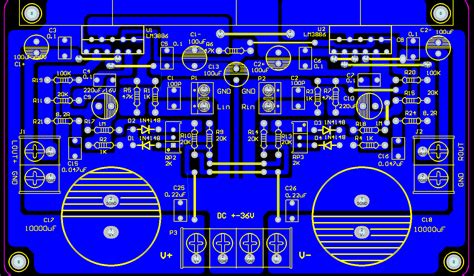 Lm3886立体声功放电路原理图 音响功放hifi Diy