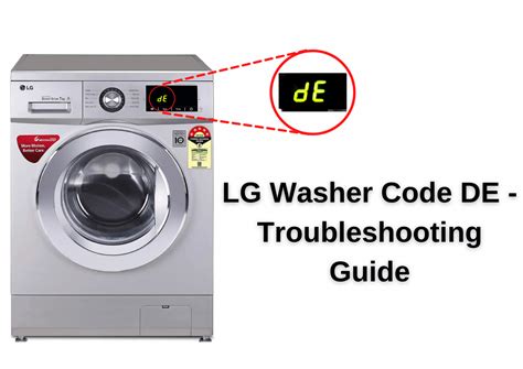 LG Washer DE Code Easy Troubleshooting Guide How To Fix It LG Washer DE Code Easy Troubleshooting Guide How To Fix It