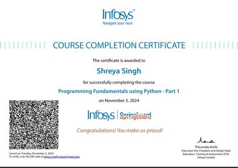 Python Programmingfundamentals Infosysspringboard Learningjourney