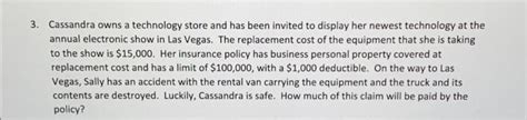 Solved 3 Cassandra Owns A Technology Store And Has Been