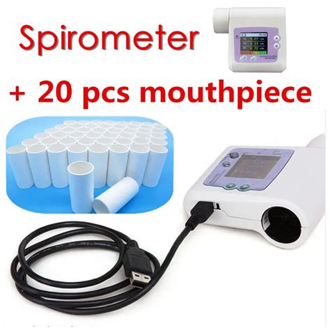 Medical Lung Digital Spirometer Capacity Test Equipment Easy Use With Disposable Mouthpiece