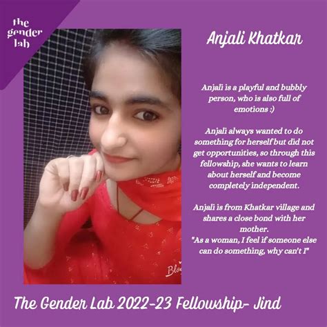The Gender Lab Introducing Anjali Jind Cohort 2022🧡 Facebook