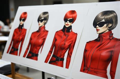 Premium Photo Robot Fashion Designer Sketching New Designs