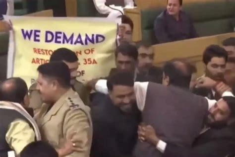Jandk Assembly Adjourned After Ruckus Over Article 370 Restoration Resolution The Statesman