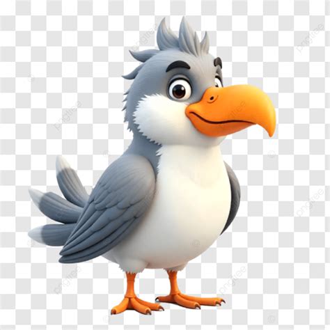귀여운 만화 갈매기 3d 렌더링 큰 주황색 부리 표정이 풍부하다 눈 푹신푹신 G 이미지 클립 아트 이미지 클립 아트 클립 아트 귀여운 만화 갈매기 Png 일러스트 및