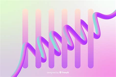 Абстрактный фон с 3d формами Бесплатно векторы