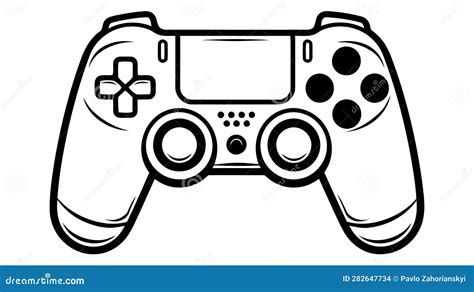 Minimal Gaming Symbol Stream Modern Games Wireless Controller Icon Vector Illustration