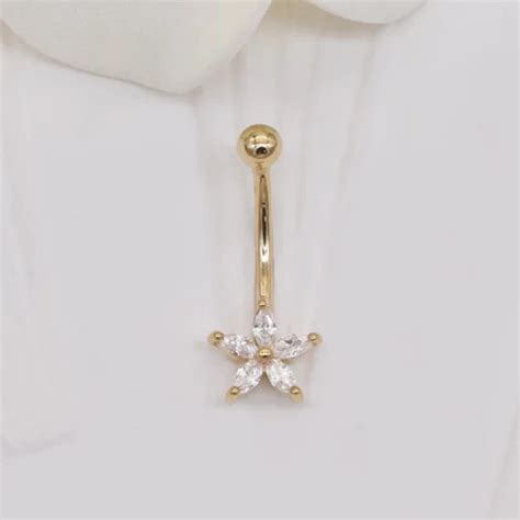 14k Gold Diamond Eyebrow Jewelry Solid Gold Curved Barbell Helixrook