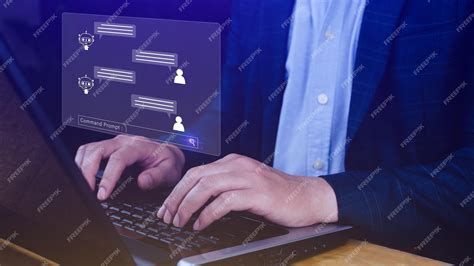 Premium Photo Businessman Using For Digital Chatbot Robot Application Conversation Assistant