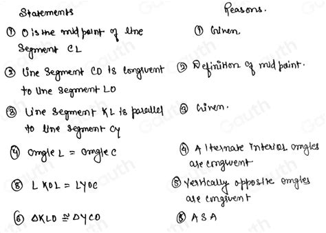 Solved 10 12 In The Figure Below Line Segment Kl Il Cy And O Is The