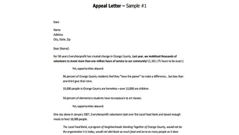 Appeal Letter Example ~ Thankyou Letter