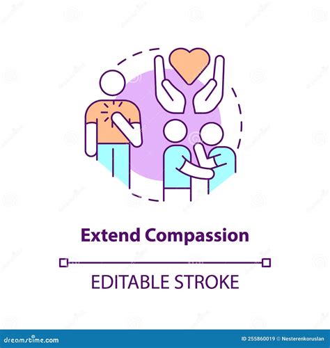 Extend Compassion Concept Icon Stock Vector Illustration Of Problem Vector 255860019