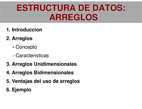 pdf estructura de datos estructura de datos arreglos arreglos