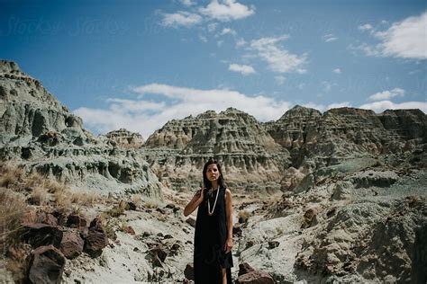 Girl In Blue Desert By Stocksy Contributor Luke Mallory Leasure