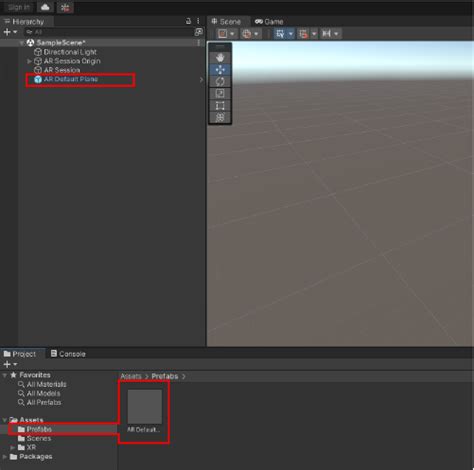 Plane Detection Using Arfoundation In Unity