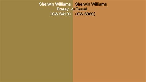 Sherwin Williams Brassy Vs Tassel Side By Side Comparison