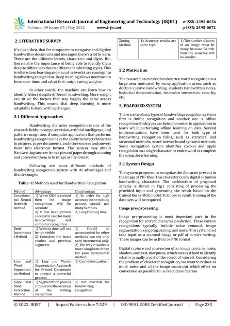 A Deep Learning Approach To Recognize Cursive Handwriting Pdf