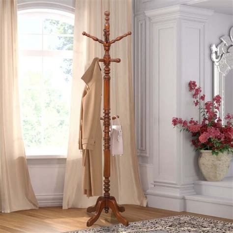 خرید و قیمت رخت آویز چوب لباسی ایستاده چوبی مدل ویکتوریا رنگ قهوه ای از