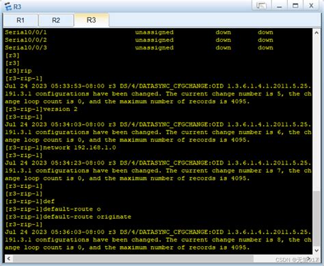 Ensp的rip实验ensp配置rip V2测试r1能ping通r3 Csdn博客