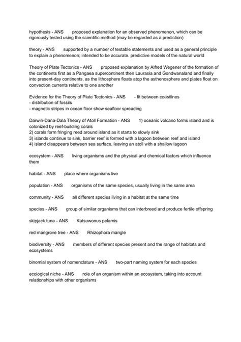 Aice Marine Science Exam 2024 Questions With Correct Answers 100 Verified Aice Marine Science