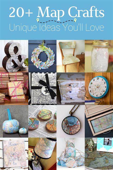 Map Crafts 20 Unique Ideas Youll Love Diy Candy