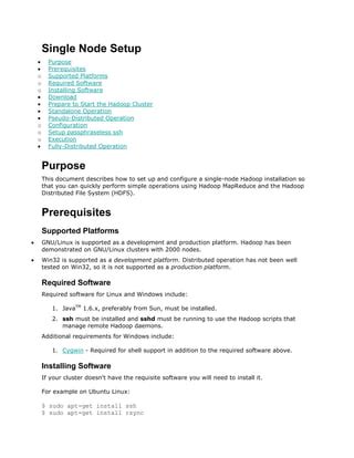 Single Node Setup PDF